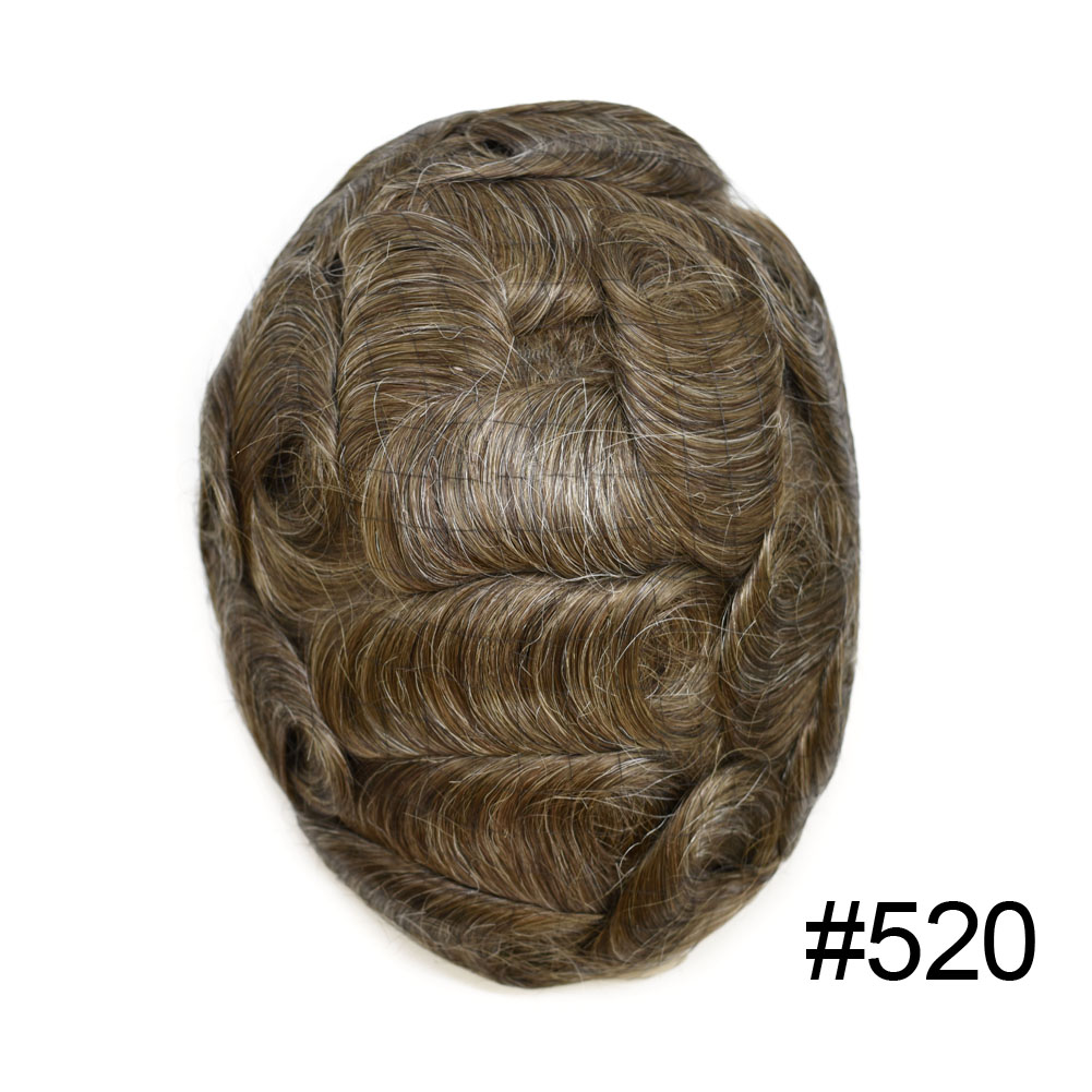 Custom Hairpiece Durable Fine Mono Men's Hair System Human Hair Lace ...